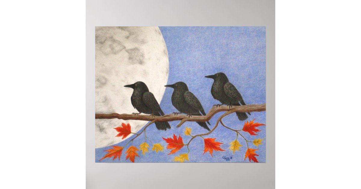 Harvest Crows Print | Zazzle