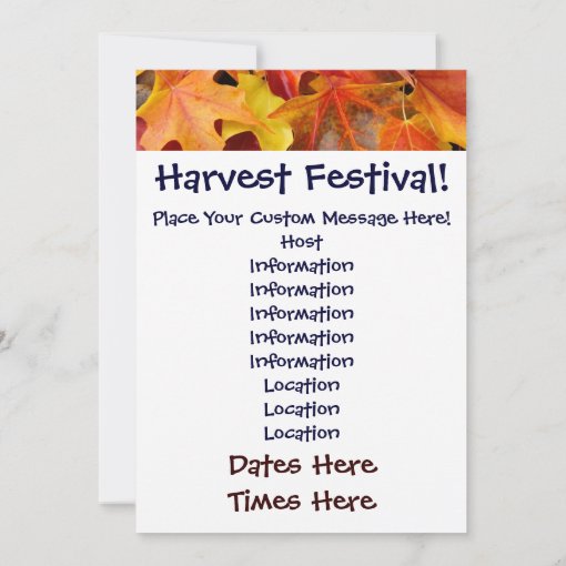 Harvest Festival! Invitations Event Announcements | Zazzle