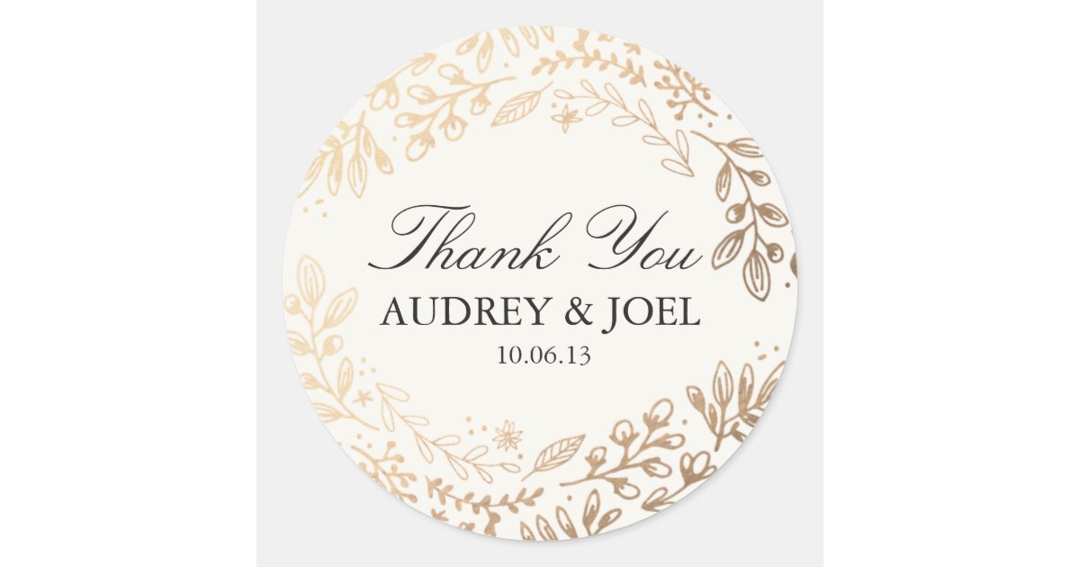 Harvest Flowers Wedding Classic Round Sticker | Zazzle