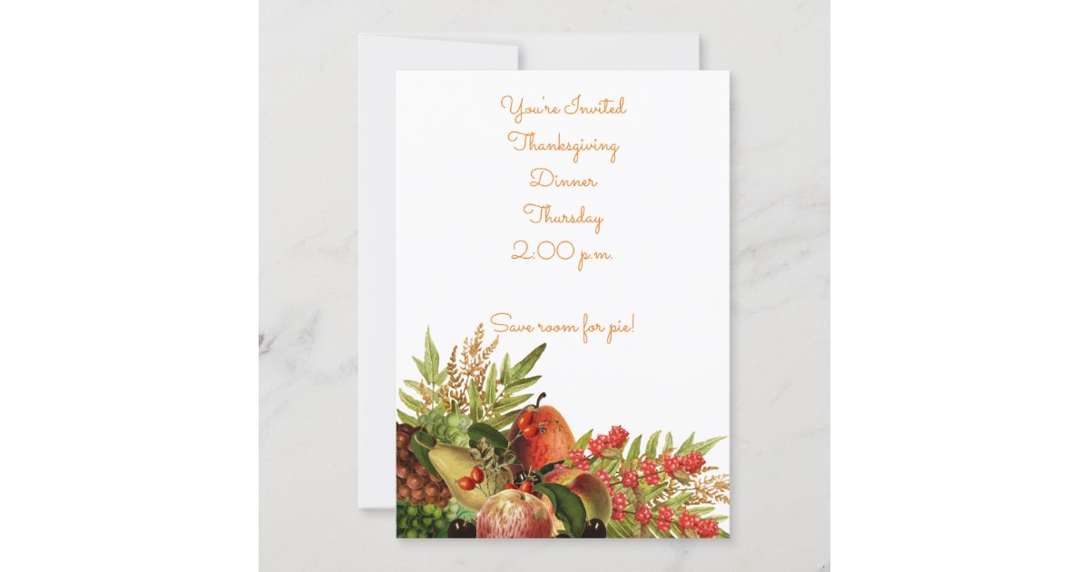 Harvest Fruit Invitation | Zazzle