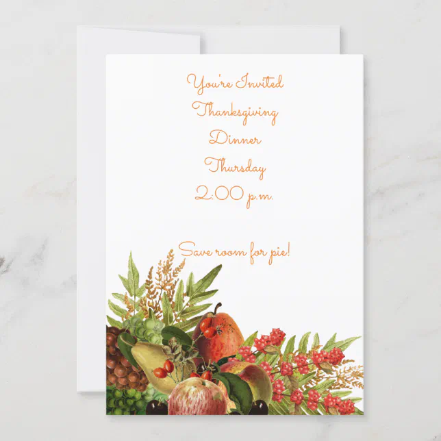 Harvest Fruit Invitation | Zazzle