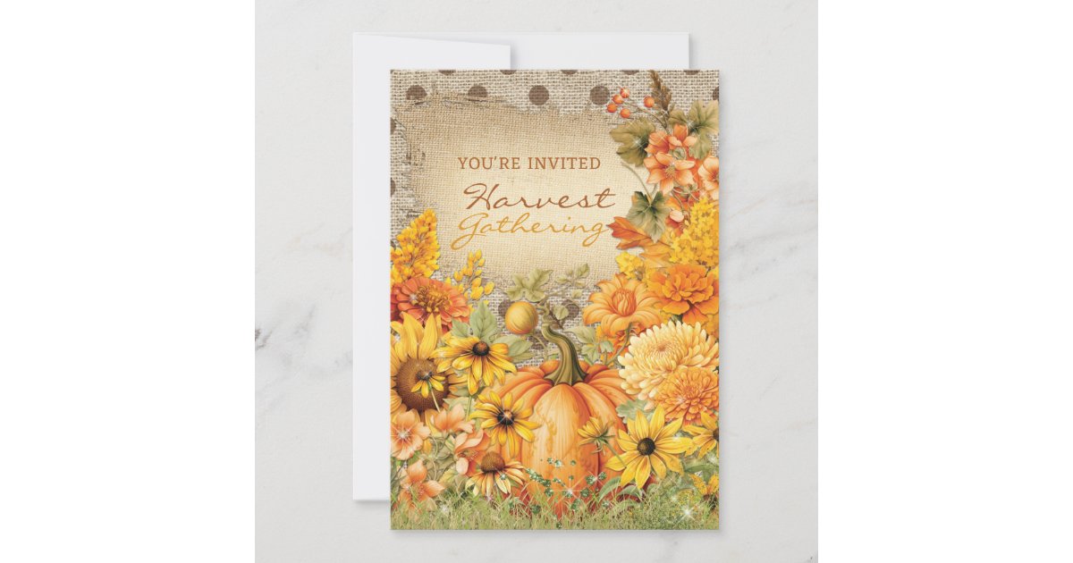 Harvest Gathering Invitation | Zazzle