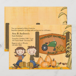 Harvest Hayride Party Invitation | Zazzle