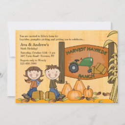Harvest Hayride Party Invitation | Zazzle