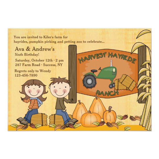 Harvest Hayride Party Invitation | Zazzle.com