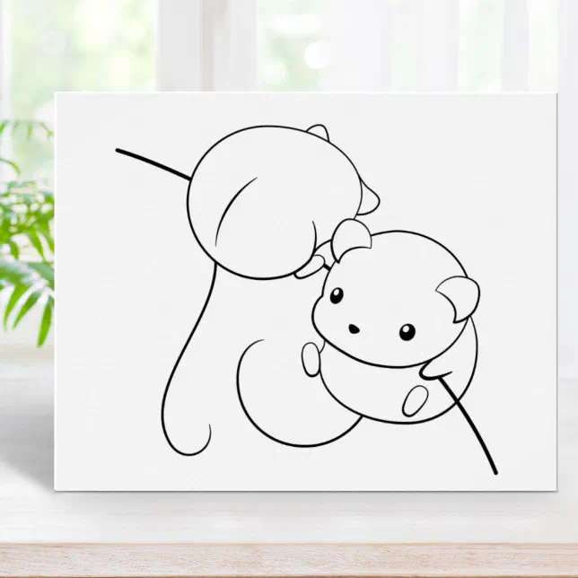 mouse coloring pages easy