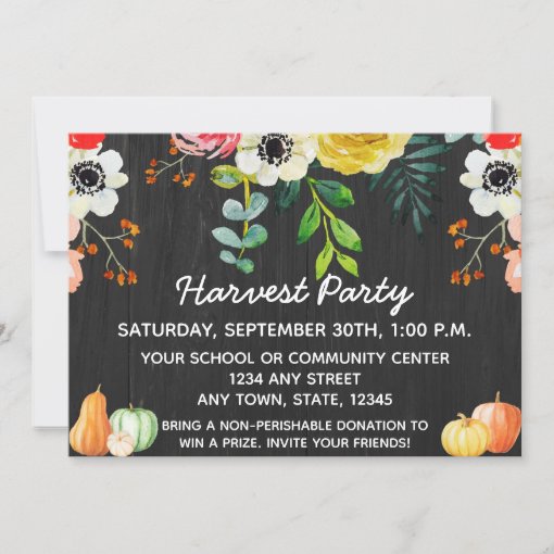 Harvest Party Invitation | Zazzle