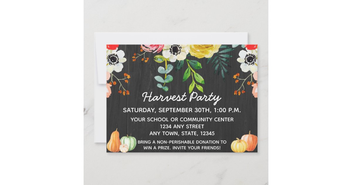 Harvest Party Invitation | Zazzle.com