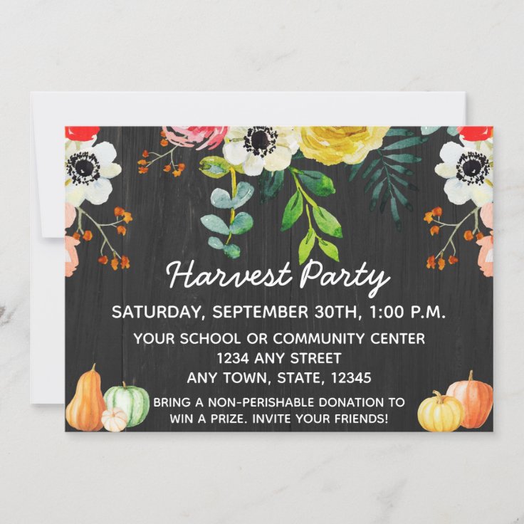 Harvest Party Invitation | Zazzle