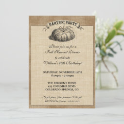 Harvest Party Invitation | Zazzle