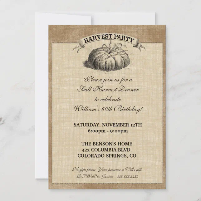 Harvest Party Invitation | Zazzle