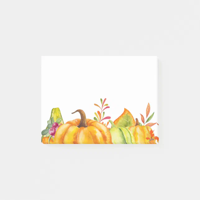 Harvest Pumpkins, Leaves and Foliage Post-it Notes | Zazzle