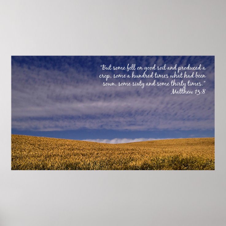 Harvest Scripture Inspirational Poster | Zazzle
