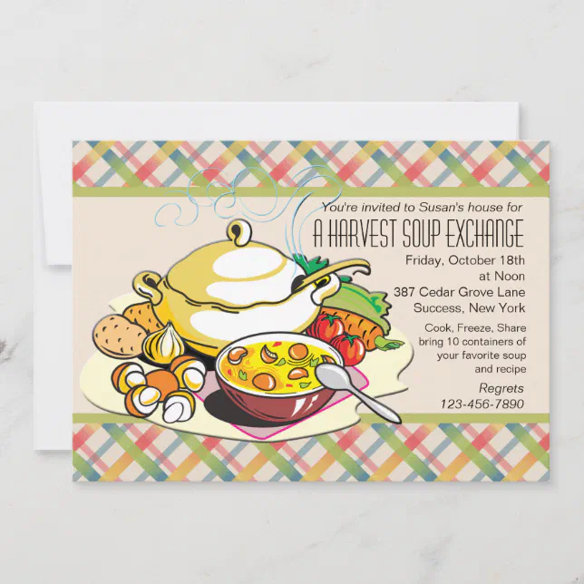 Harvest Soup Exchange Invitation | Zazzle