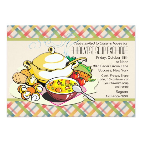 Harvest Soup Exchange Invitation | Zazzle.com