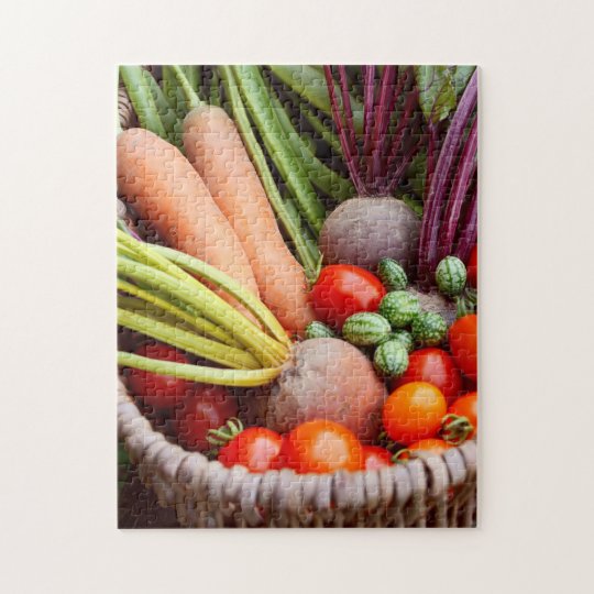 Harvested vegetables jigsaw puzzle | Zazzle.com