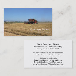 Harvester business card | Zazzle