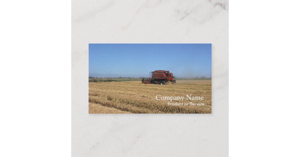 Harvester business card | Zazzle