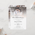 Hashtag Forever Name 2 Photo Overlay QR Wedding Invitation | Zazzle