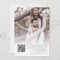 Hashtag Forever Name 2 Photo Overlay QR Wedding Invitation | Zazzle