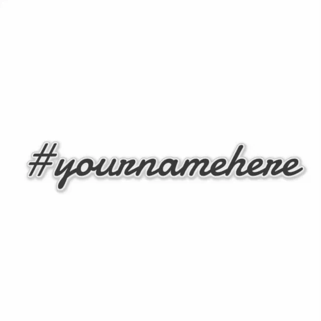 Hashtag # | Modern Minimalist Social Media Bumper Sticker | Zazzle