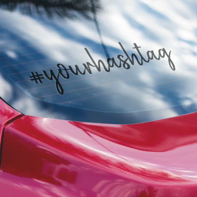 Hashtag # | Modern Minimalist Social Media Bumper Sticker | Zazzle