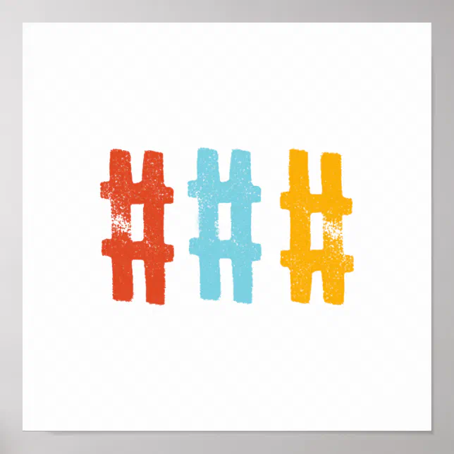 hashtag wall art | Zazzle