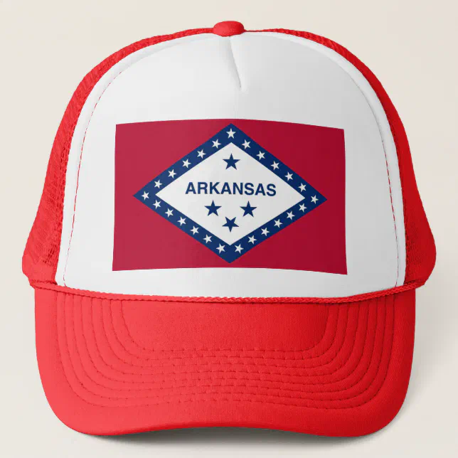 Hat with Flag of Arkansas State - USA | Zazzle