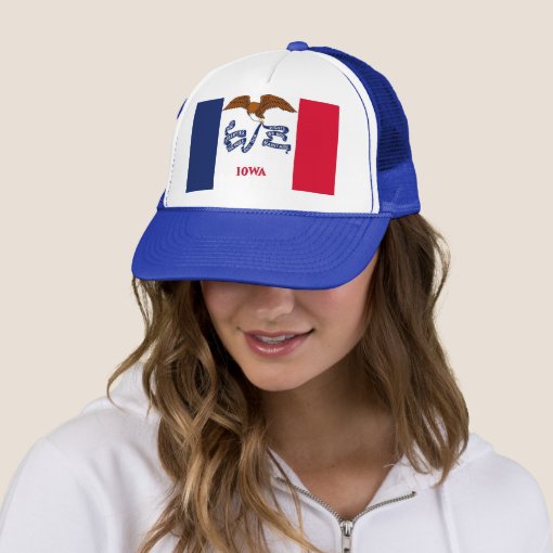 Hat with Flag of Iowa State - USA | Zazzle