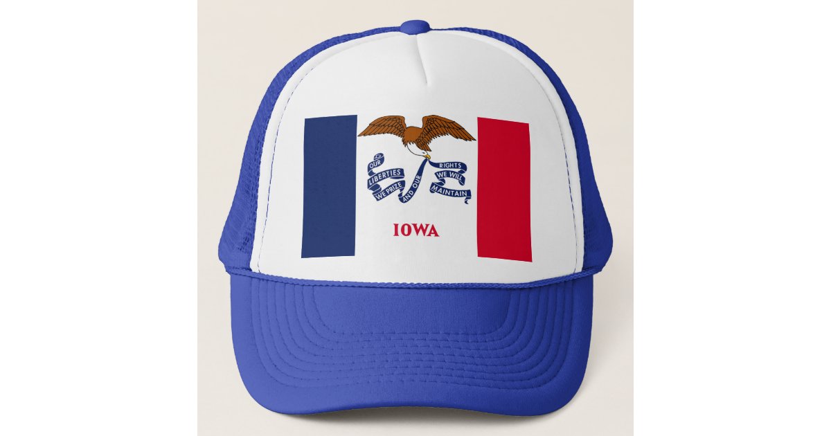 Hat with Flag of Iowa State - USA | Zazzle