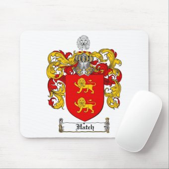 HATCH FAMILY CREST - HATCH COAT OF ARMS MOUSE PAD | Zazzle