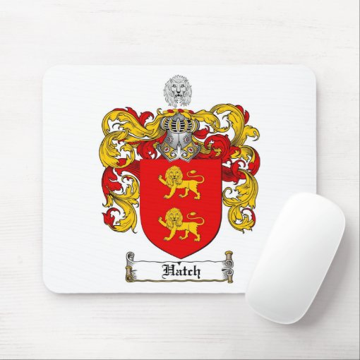 HATCH FAMILY CREST - HATCH COAT OF ARMS MOUSE PAD | Zazzle