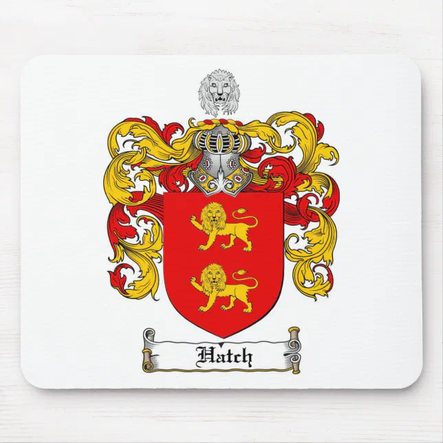 HATCH FAMILY CREST - HATCH COAT OF ARMS MOUSE PAD | Zazzle