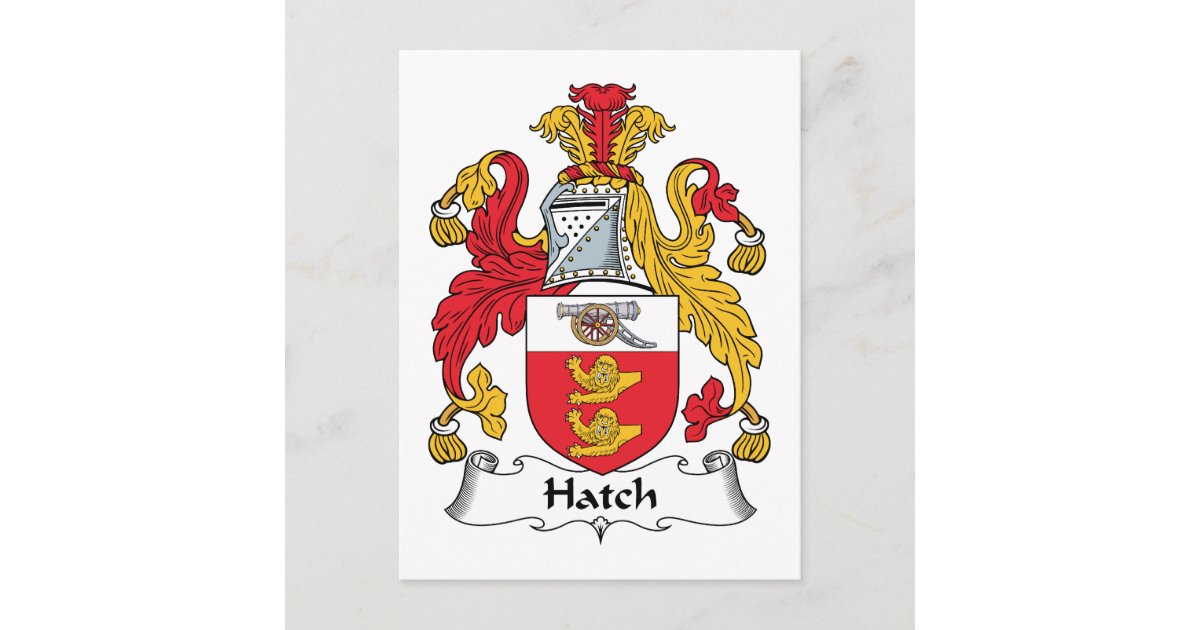 Hatch Family Crest Postcard | Zazzle