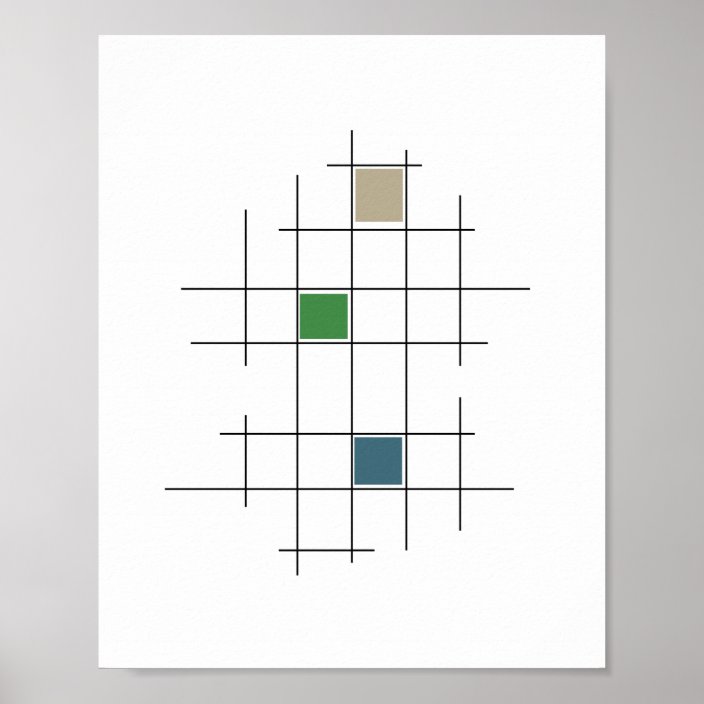 Hatch Mid Century Modern Retro Poster | Zazzle