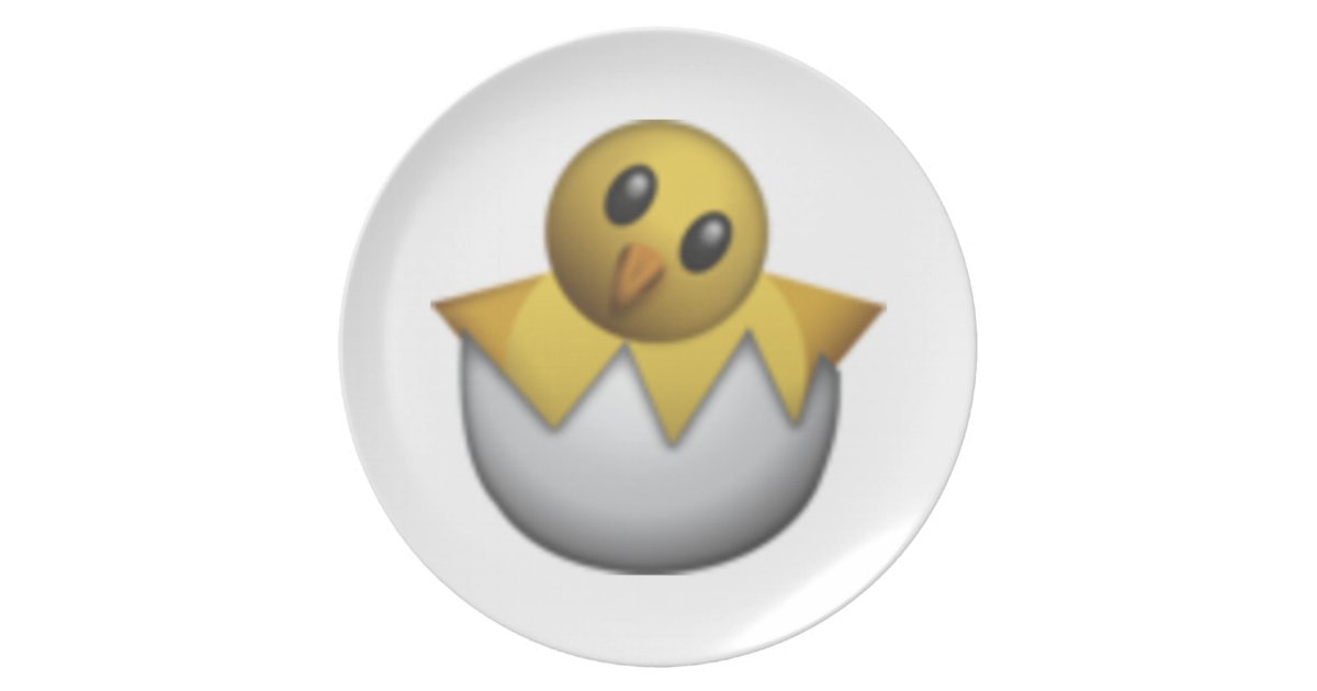 Hatching Chick - Emoji Melamine Plate | Zazzle