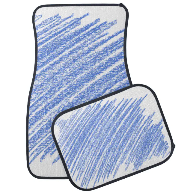 Hatching colored pencil scratch car floor mat | Zazzle