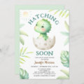 Hatching Soon Cute Dinosaur Baby Shower Invitation | Zazzle