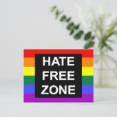 Hate Free Zone Postcard | Zazzle