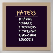 Haters poster | Zazzle