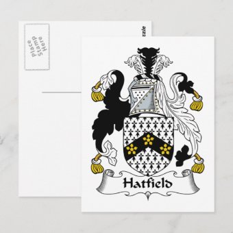 Hatfield Family Crest Postcard | Zazzle
