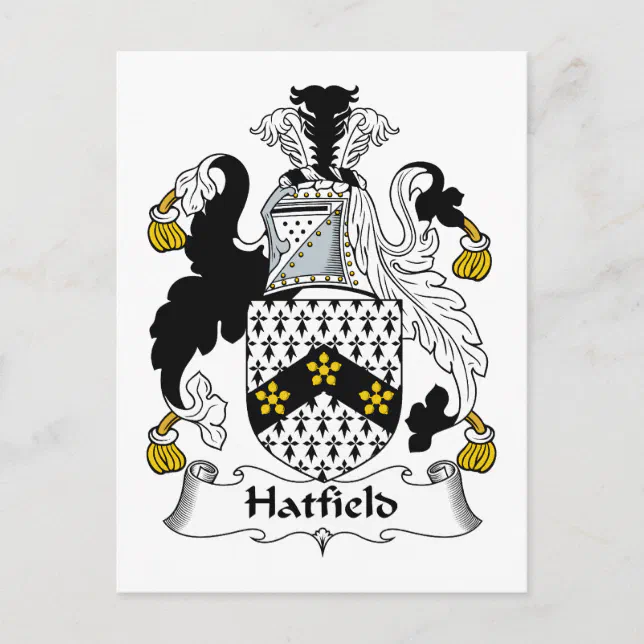 Hatfield Family Crest Postcard | Zazzle