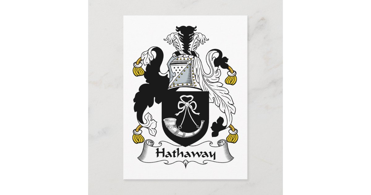 Hathaway Family Crest Postcard | Zazzle