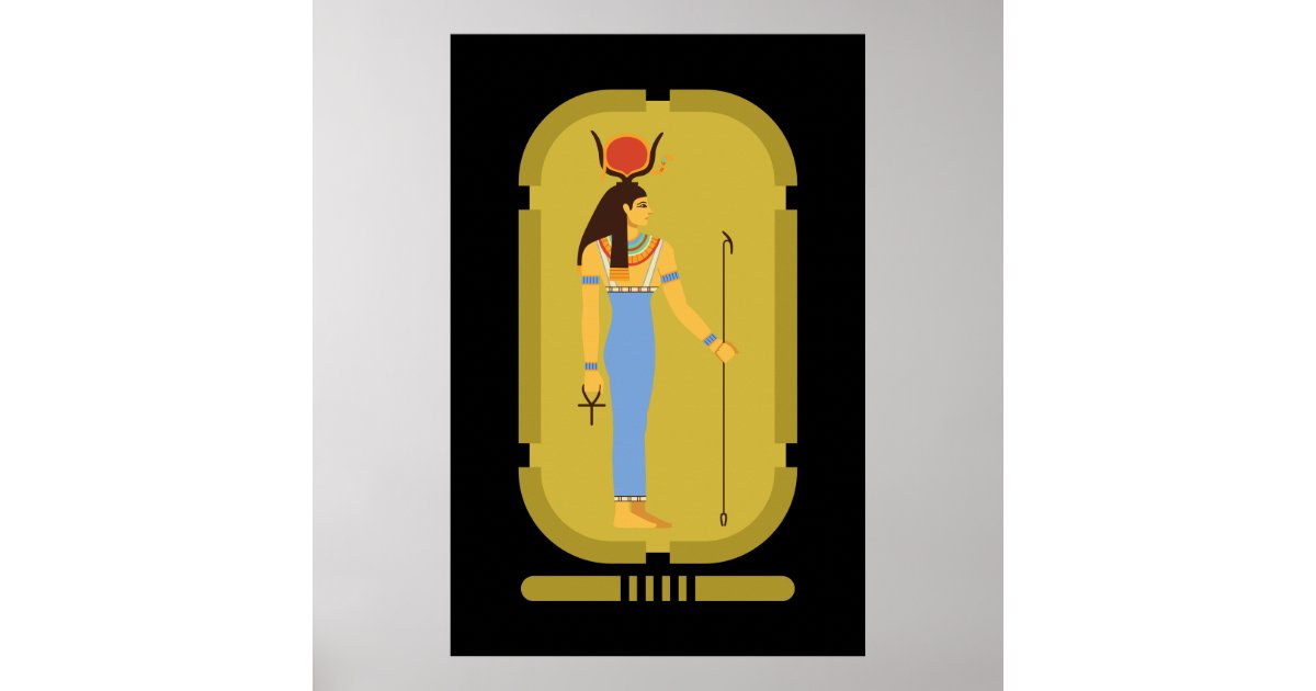 Hathor Egyptian Ancient Goddess Poster | Zazzle