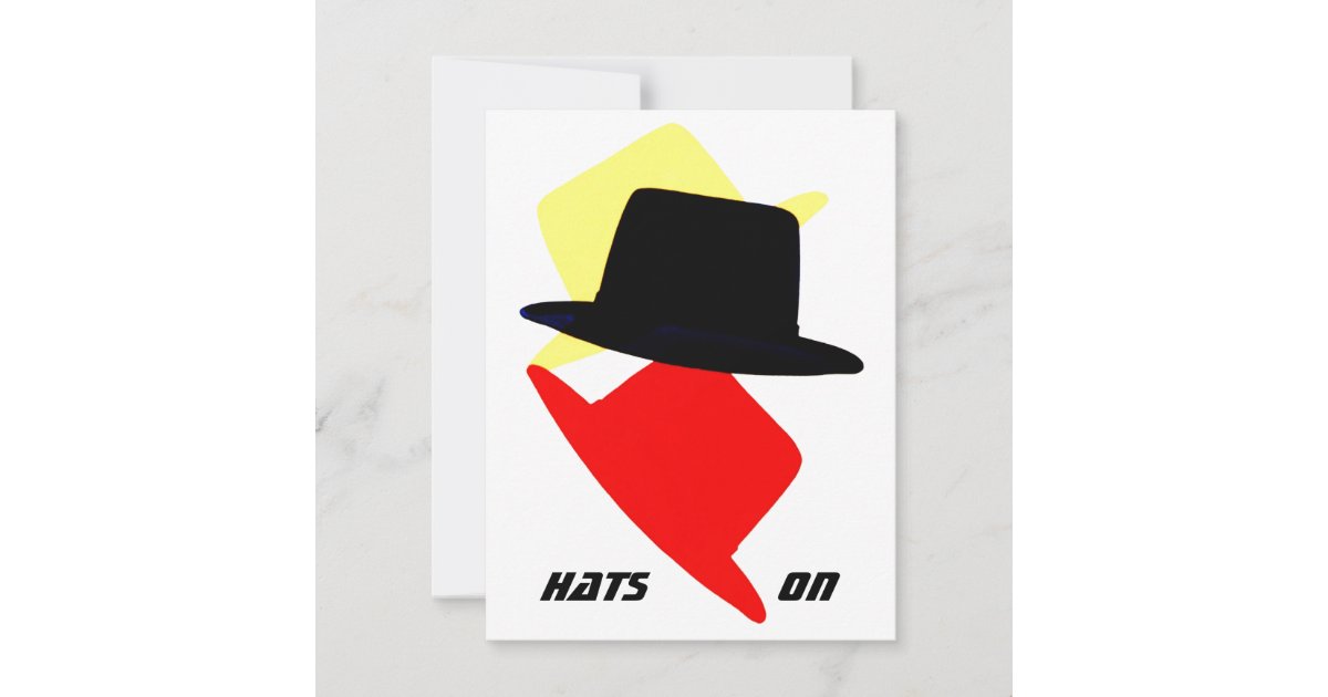 HATS ON OFF PARTY Invite Invitations EZ2 Customize | Zazzle