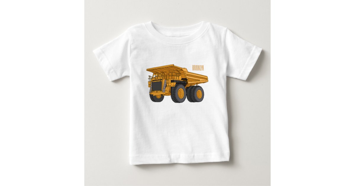 Haul truck cartoon illustration baby T-Shirt | Zazzle