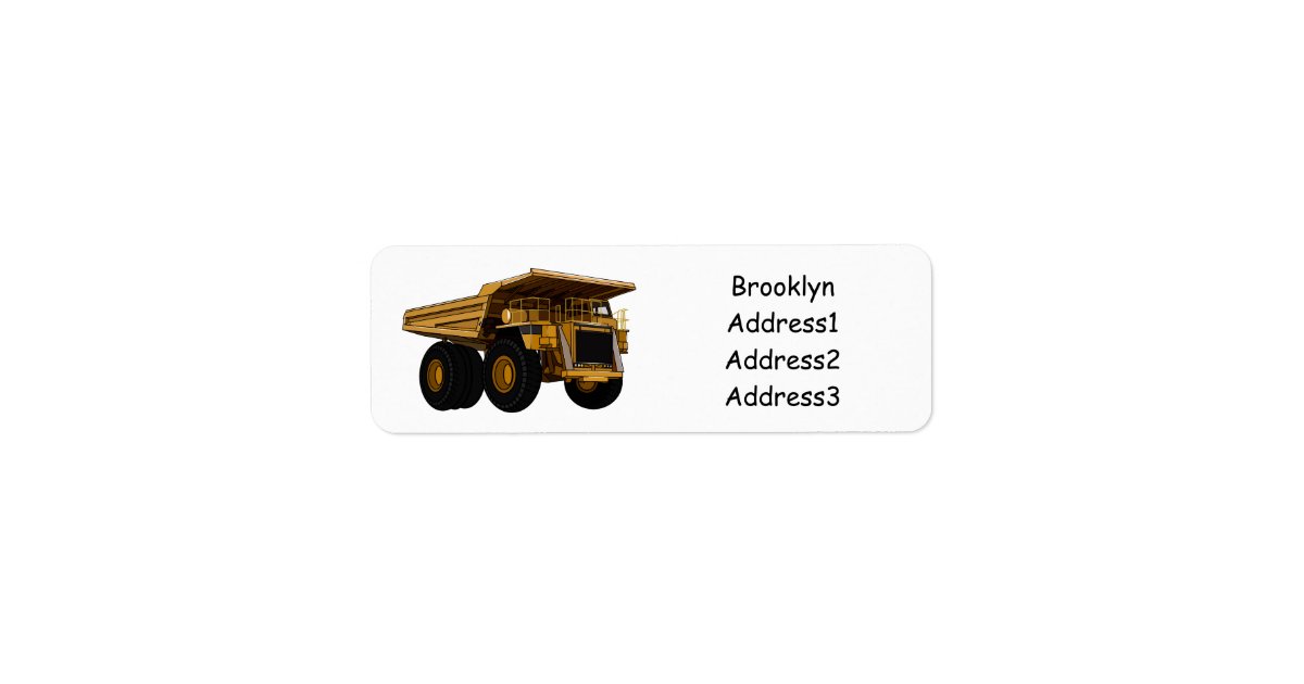Haul truck cartoon illustration label | Zazzle