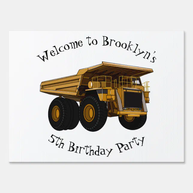 Haul truck cartoon illustration sign | Zazzle