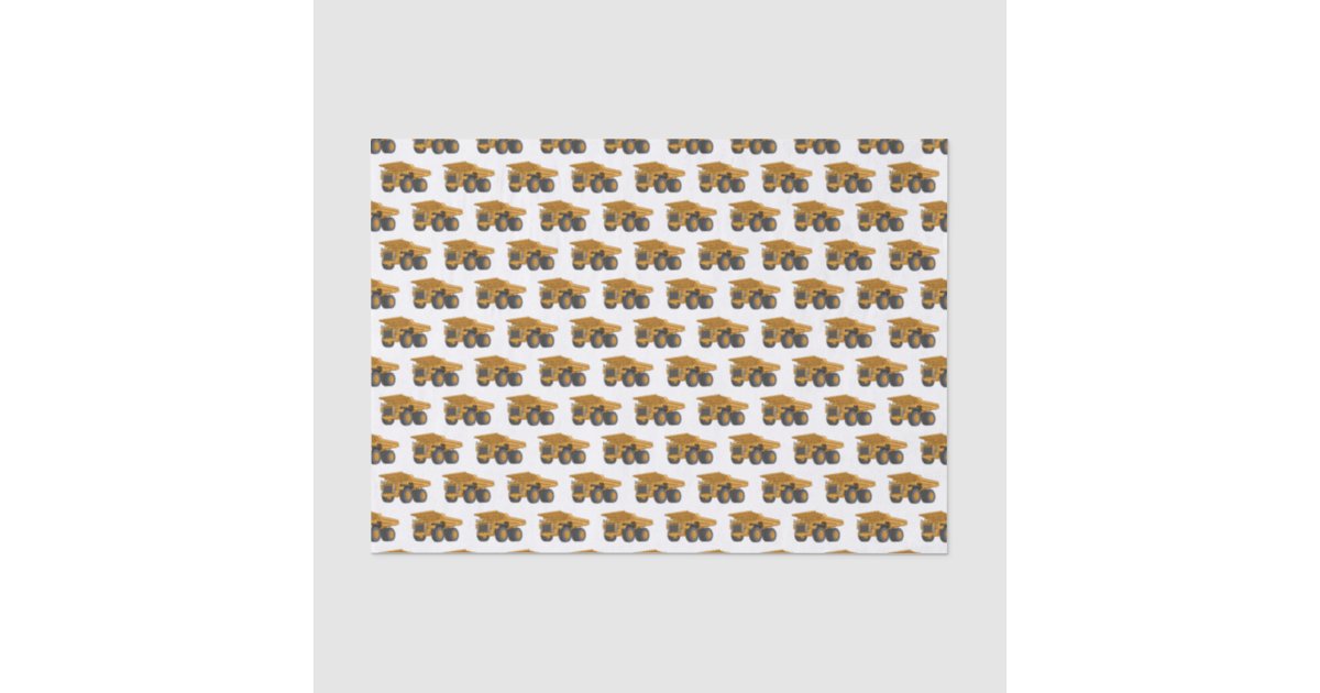 Haul truck cartoon illustration tissue paper | Zazzle