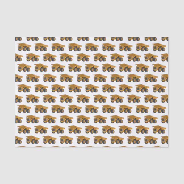 Haul truck cartoon illustration tissue paper | Zazzle